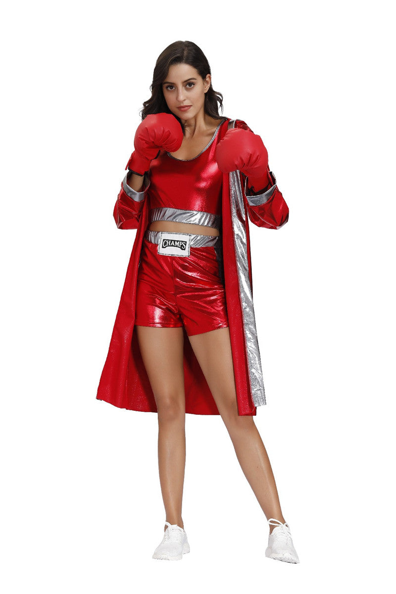 Tenue de boxe femme (rouge) | Esprit-boxe.com & Esprit-Boxe.com